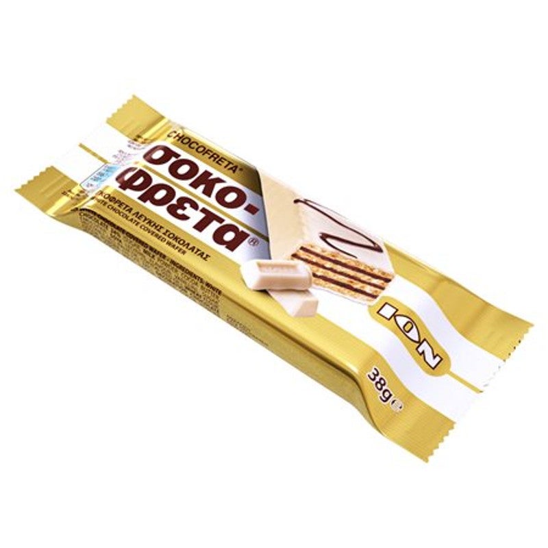 White Chocolate Covered Wafer 38g | My Greek Grocery