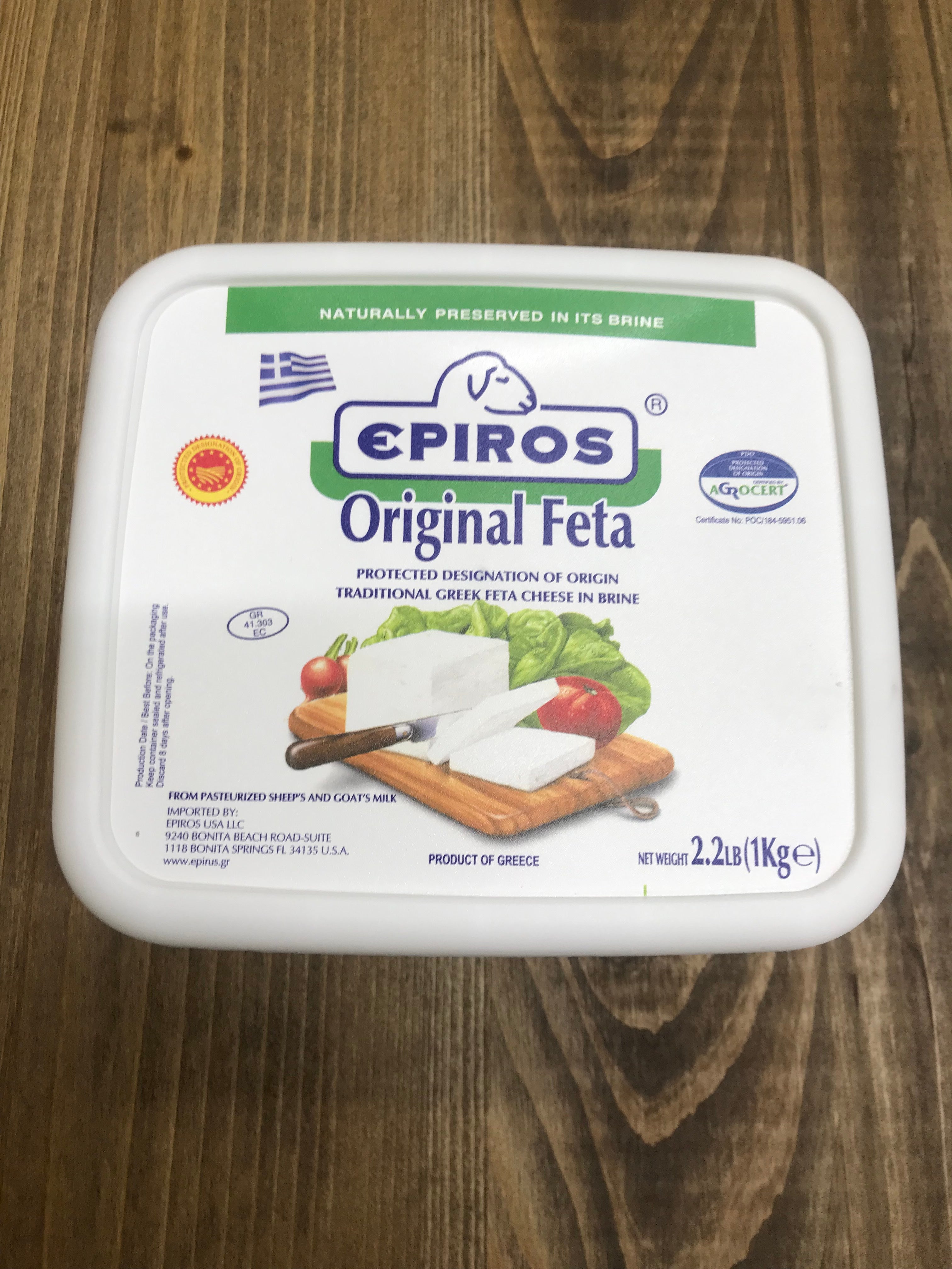 Farmhouse Original Feta PDO (Protected Designation of Origin)200g Slice ...